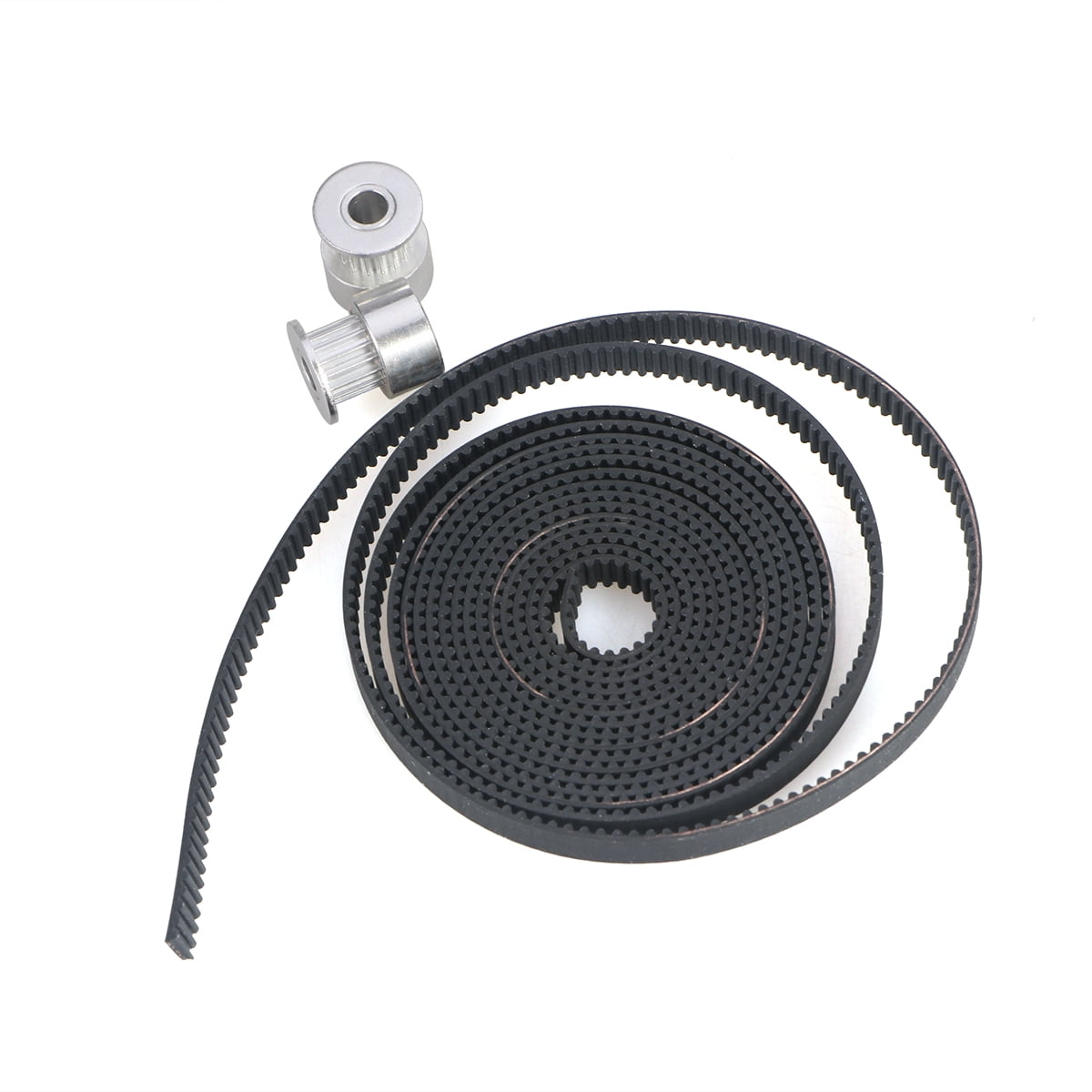 2 PCS Toothed Belt Pulley Wheel 2gt 20t Pulley Timing Belt System Black ...