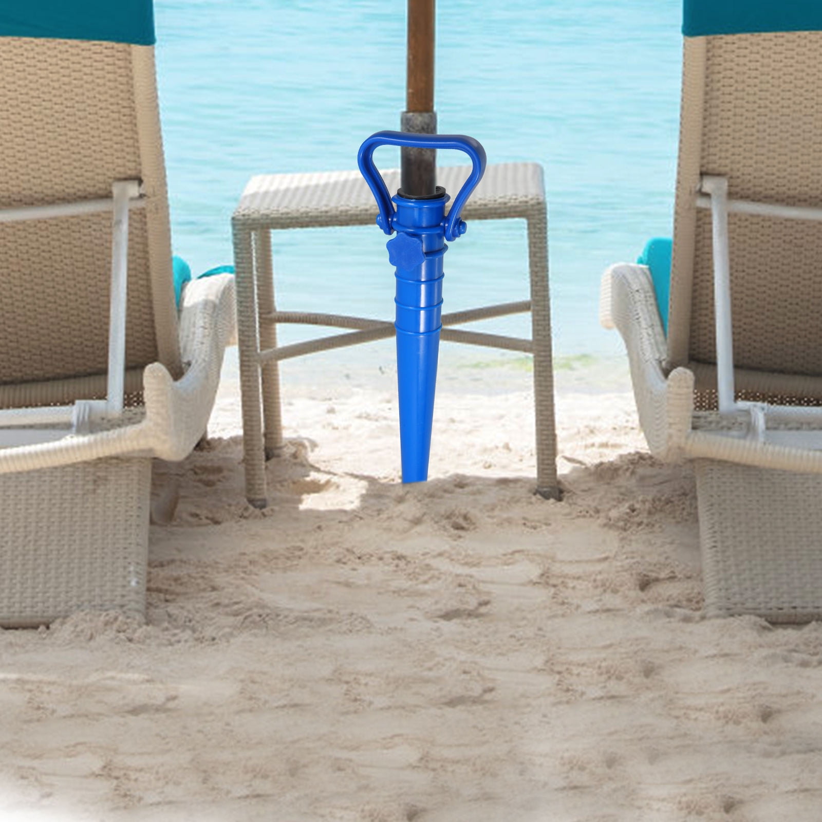 HOMEMAXS 2 PCS Umbrella Anchor Sand Screw for Beach Floor Insert Spike ...