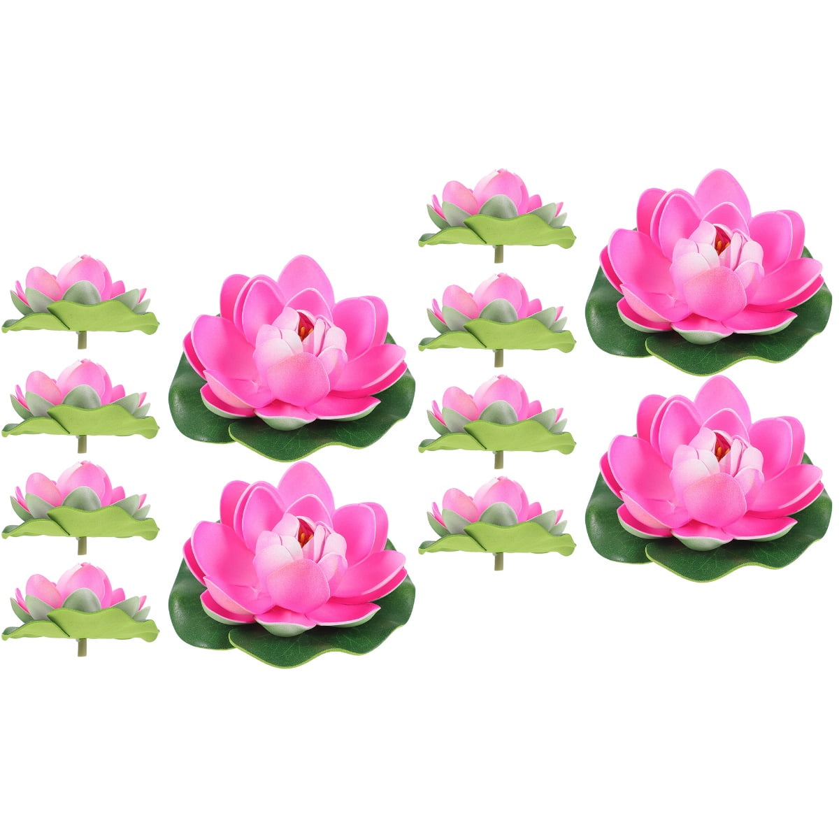 HOMEMAXS 2 Pack Simulation Lotus Leaf Prop Pond Floating Flowers for ...