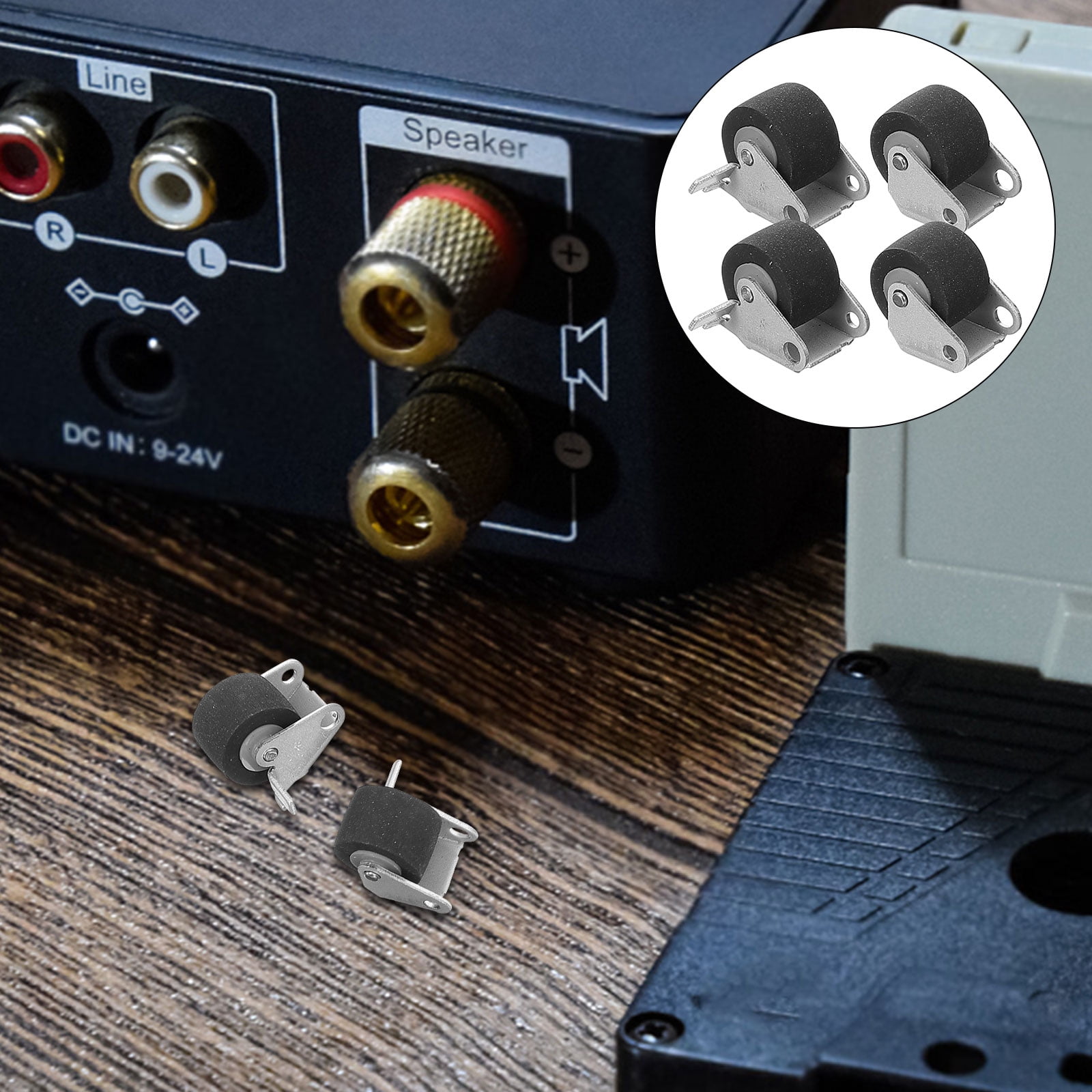 HOMEMAXS 2 Pairs Adhesive Door Stop Return Belt Machine Pressure Pulley ...