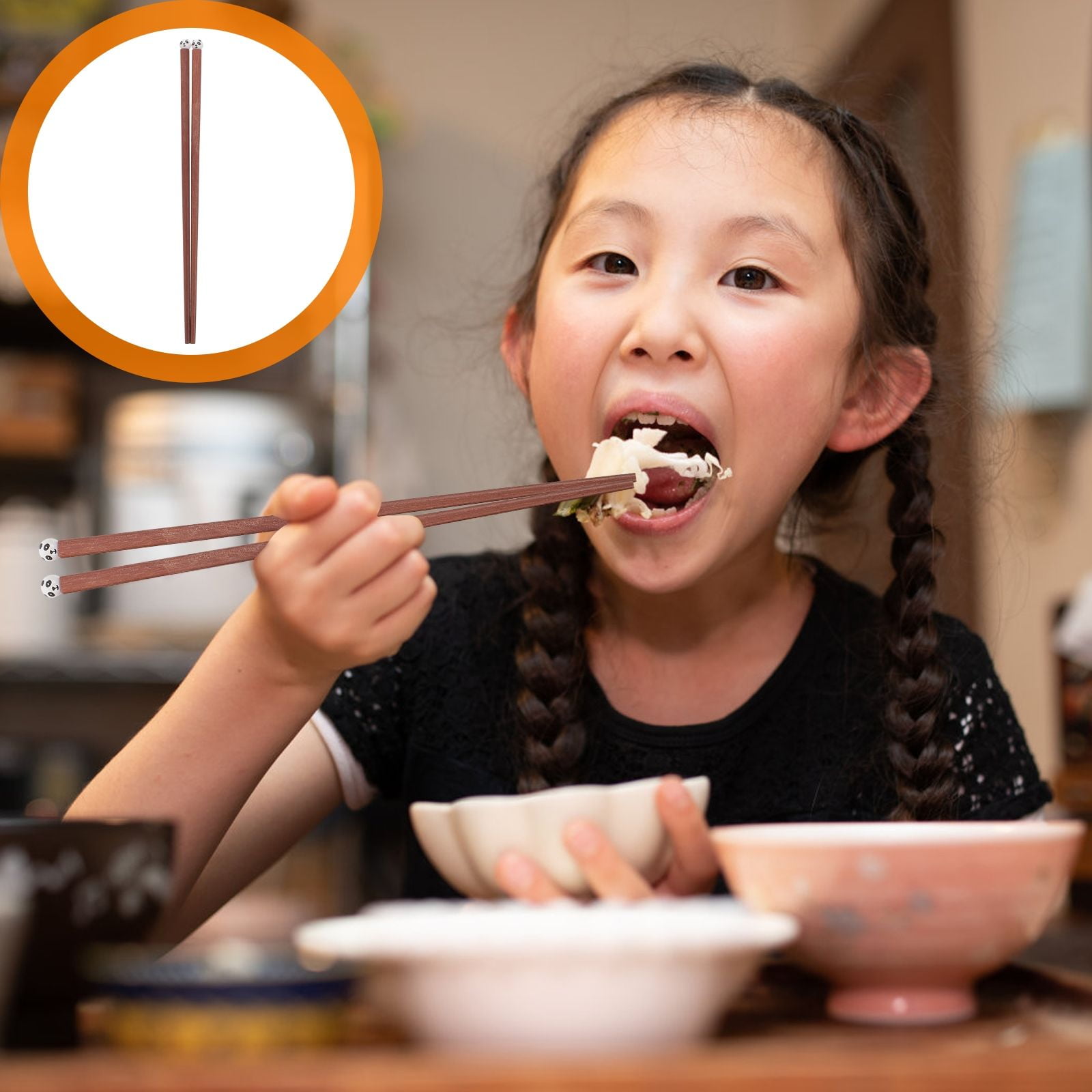 HOMEMAXS 2 Pairs Collapsible Chopsticks Reusable Kids Comfortable ...