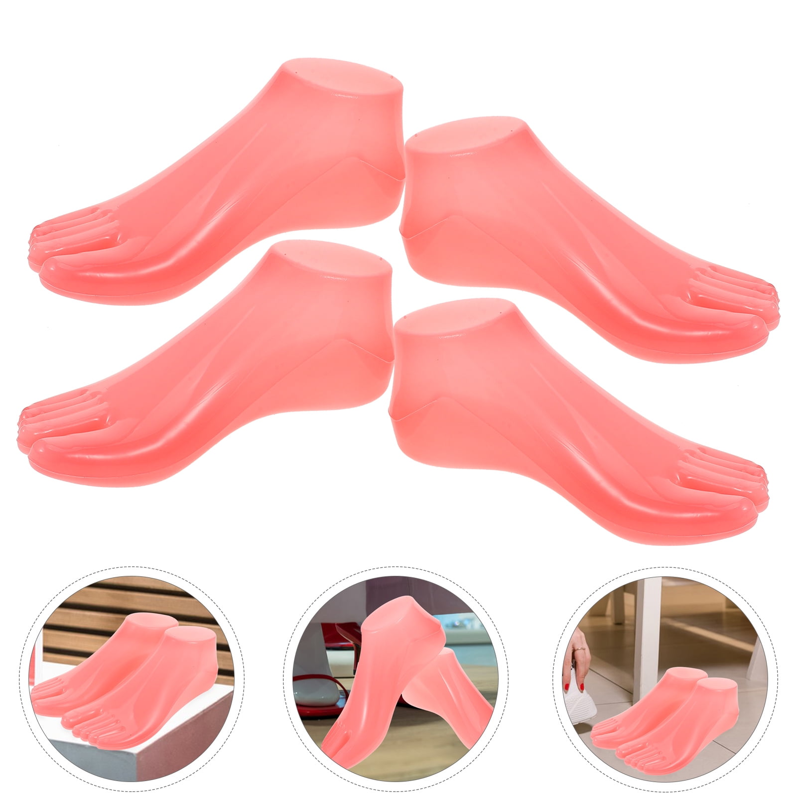 HOMEMAXS 2 Pairs Fake Feet for Sock Adult Women Shoes Support Shaper ...