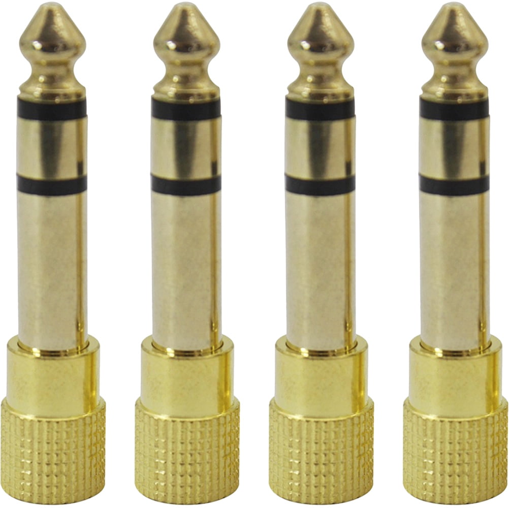 HOMEMAXS 2 Pairs Headphone Jack Plugs 3.5mm To 6.5mm Plug Adapters ...
