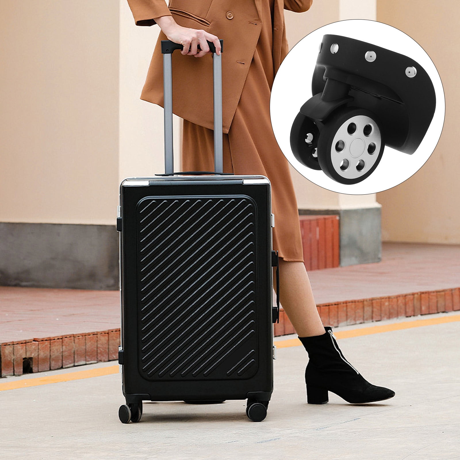 HOMEMAXS 2 Pairs Silent Replacement Wheels Suitcases Luggage Universal ...