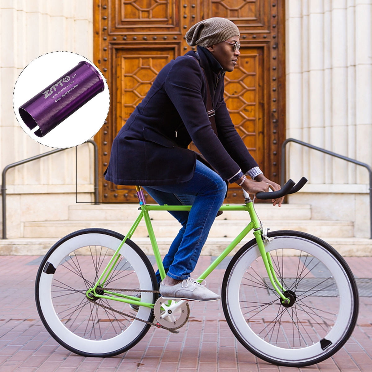 Minkissy seatpost shim adapter Aluminium Alloy Seatpost Tube Adapter ...