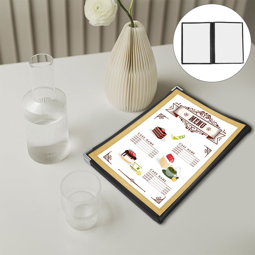 HOMEMAXS 2 Pcs Bar Cafe Restaurant Book Menu Holders for Folder ...