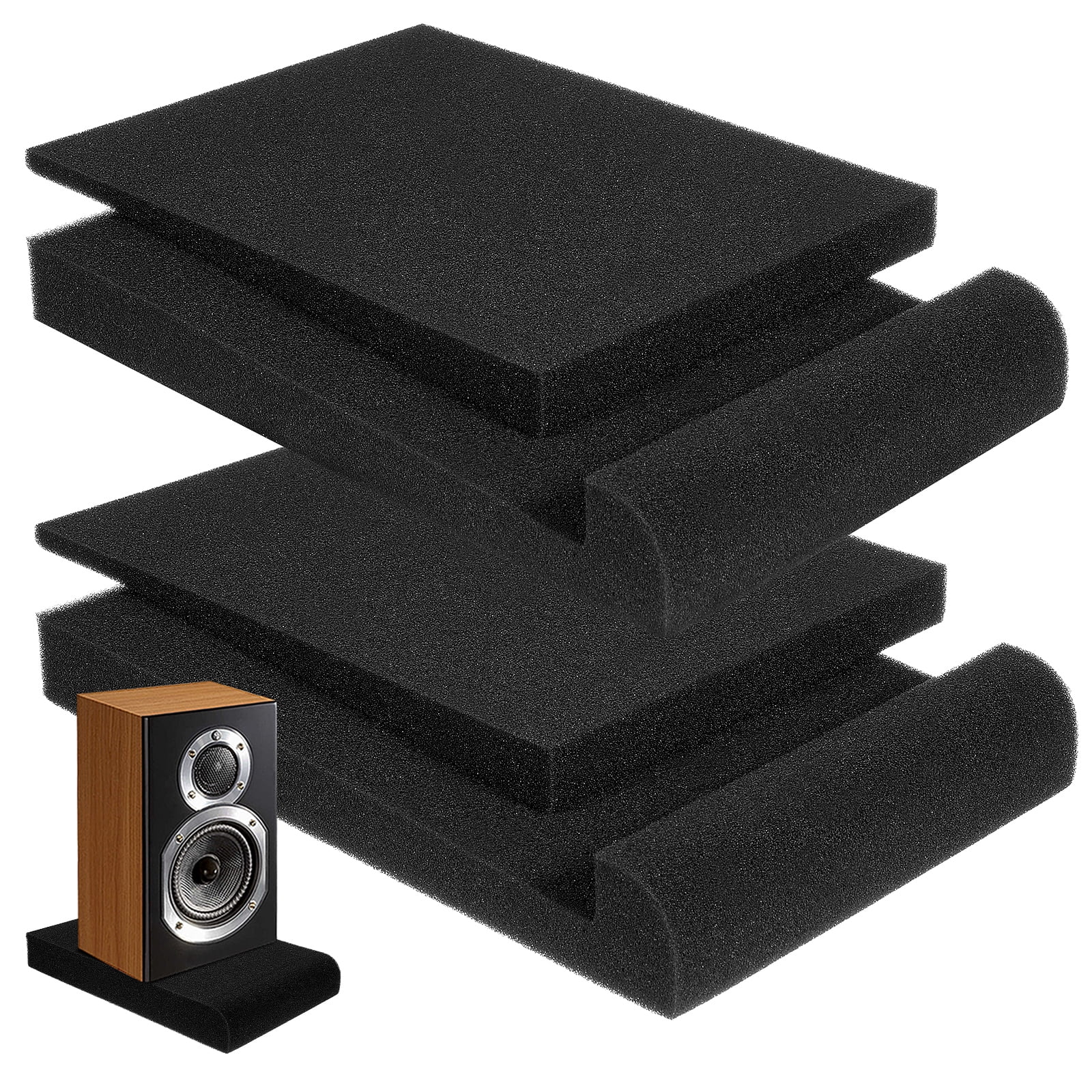 HOMEMAXS 2 Pcs Anti Vibration Pads Speaker Acoustic Foam Multi ...