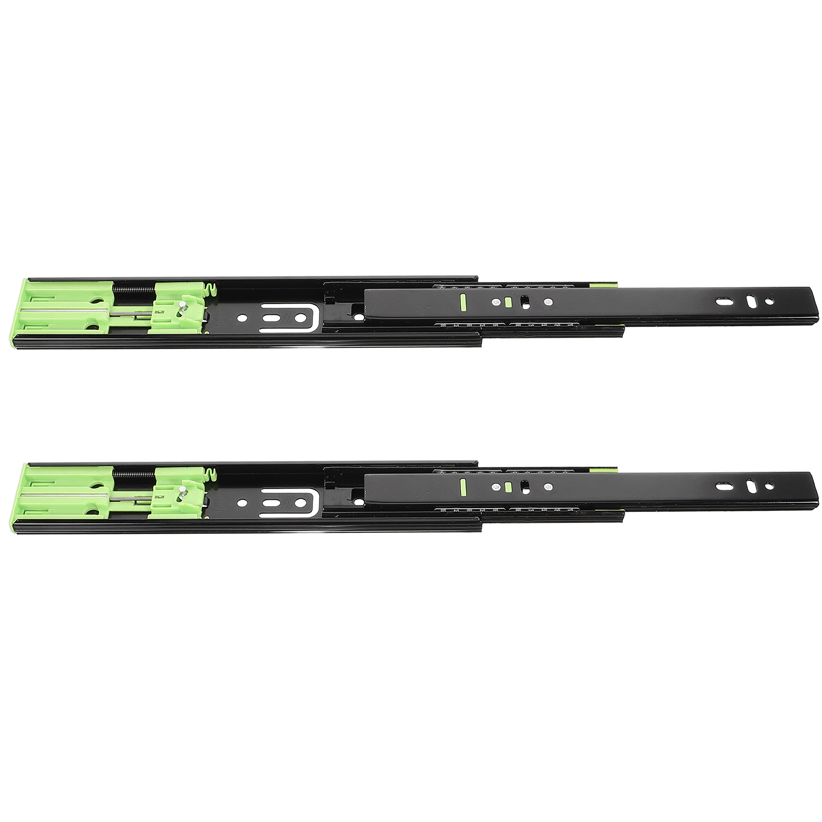 HOMEMAXS 2 Pcs Buffered Three-section Damping Slide Rail Undermount ...