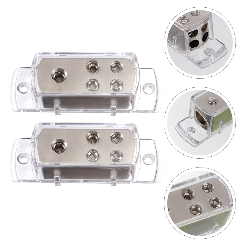 HOMEMAXS 2 Pcs Car Amp Audio Power Distribution Junction Box Block ...
