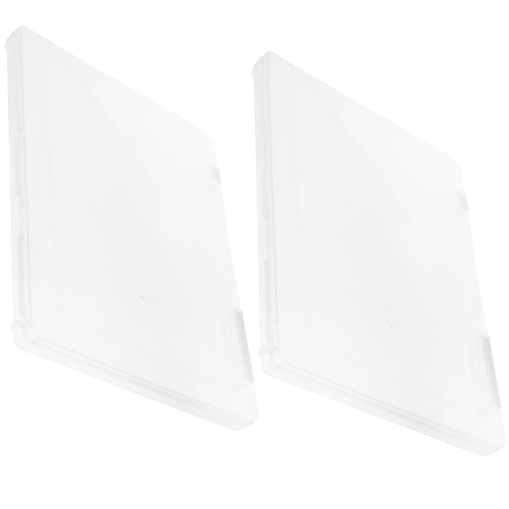 HOMEMAXS 2 Pcs Cardboard File Storage Box Transparent Office - Walmart.com