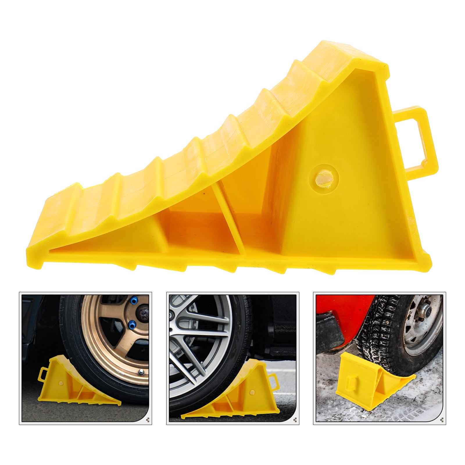 HOMEMAXS 2 Pcs Chocks for Travel Trailer Wheel Stopper Trailers Yellow ...