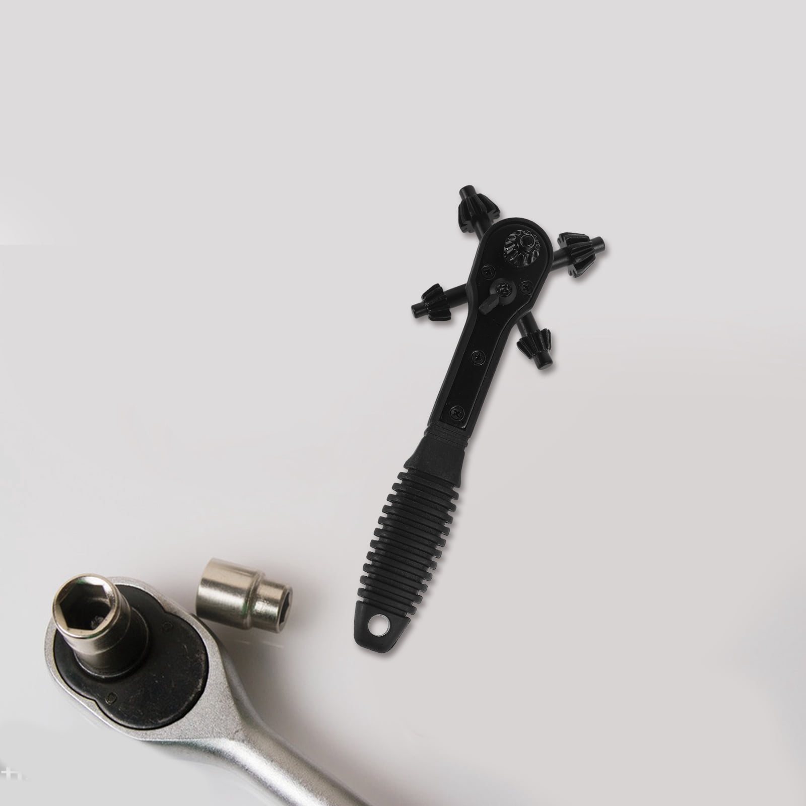 HOMEMAXS 2 Pcs Chuck Key Multifunctional Hand-Drill Key Four-Head ...