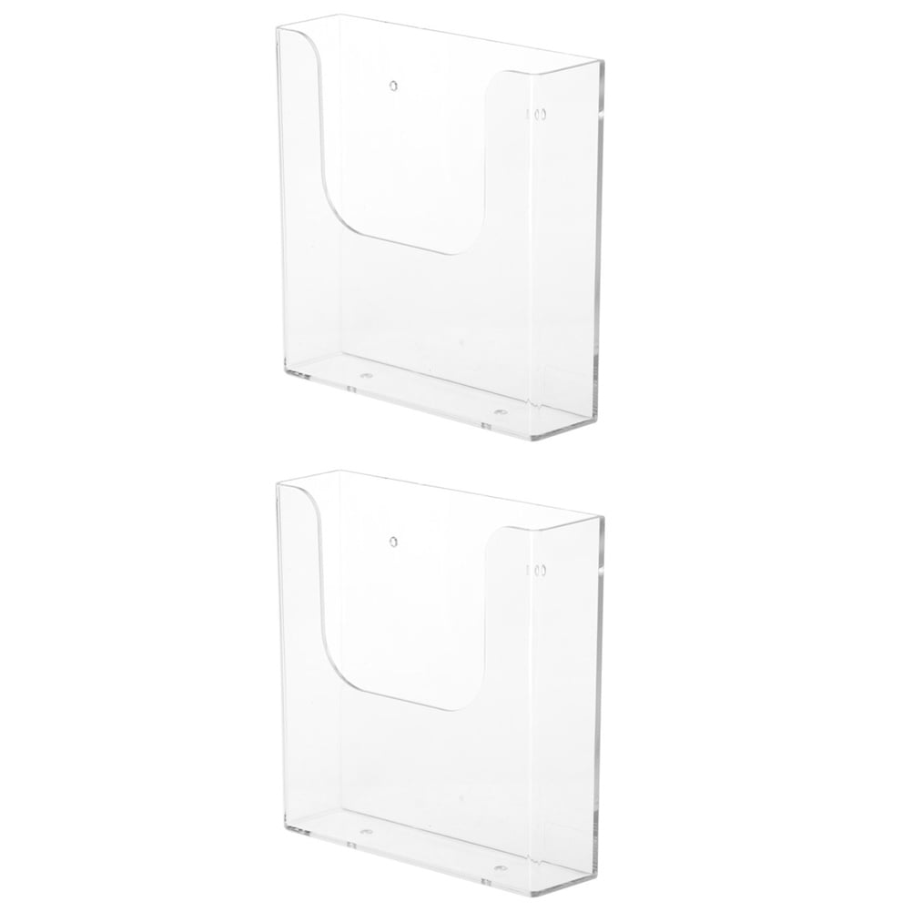 Wall Mount Magazine Storage Shelf File Organizer Transparent Plastic ...