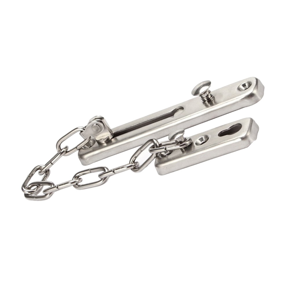HOMEMAXS 2 Pcs Door Chain Guard Latch Lock for Shield inside Two Silver ...