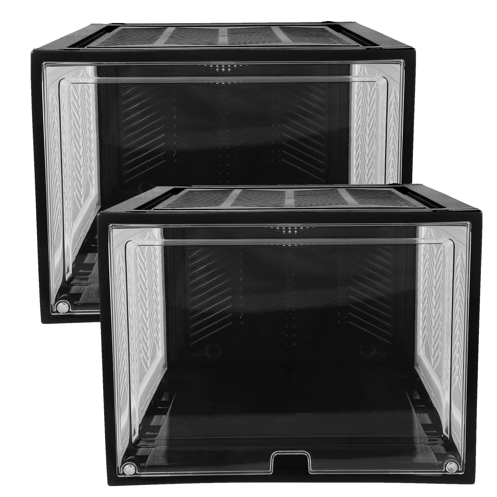 HOMEMAXS 2 Pcs Foldable Shoe Box Sandals Door Storage Sneaker Shoes ...