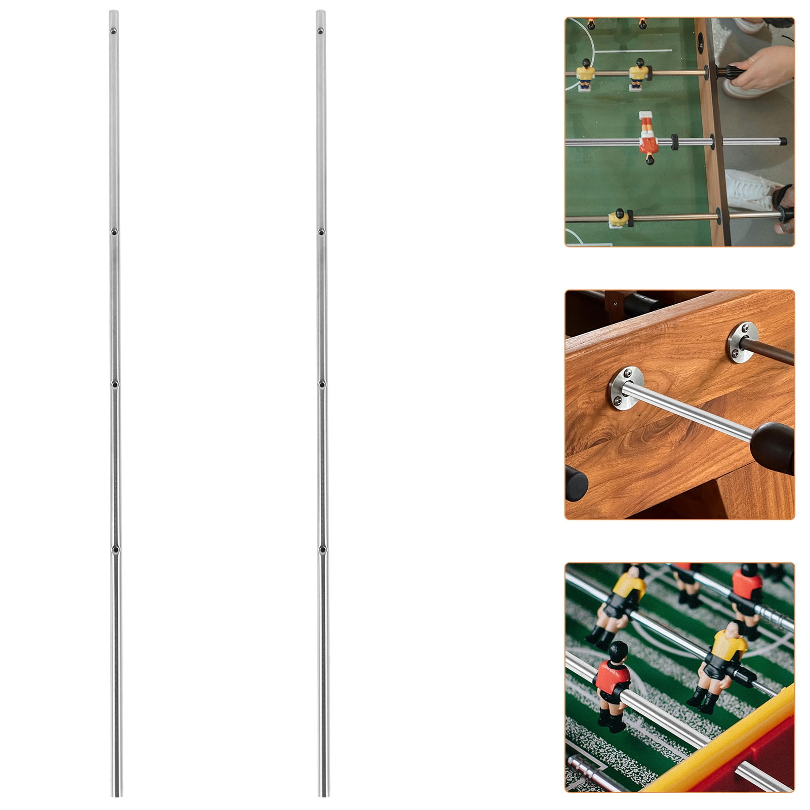 HOMEMAXS 2 Pcs Foosball Table Replacement Rod Football Machine Pole ...