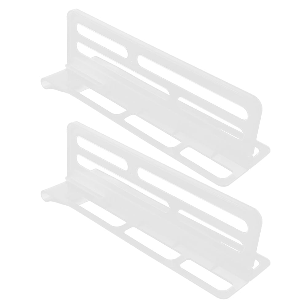 HOMEMAXS 2 Pcs Fridge Partition Plate Refrigerator Clip Divider White ...