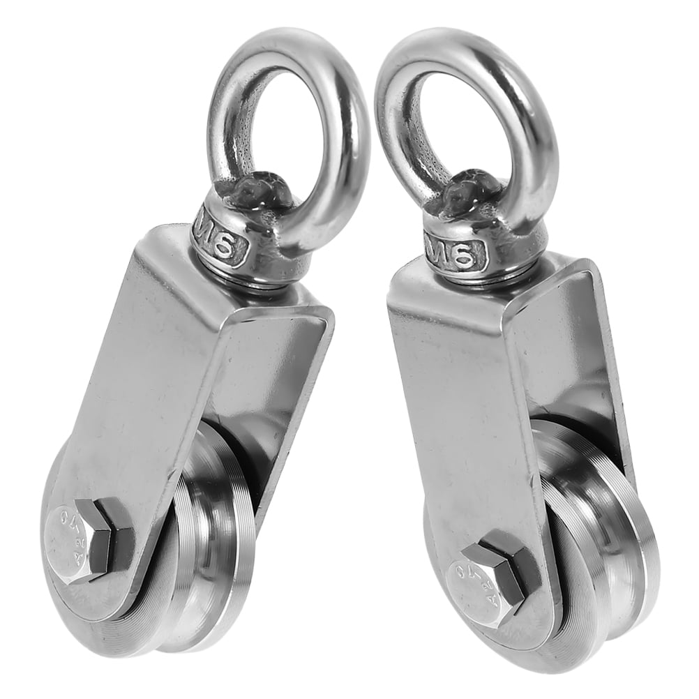HOMEMAXS 2 Pcs Hanging Pulleys Lifting Pulley Heavy Duty Pulley Cable ...