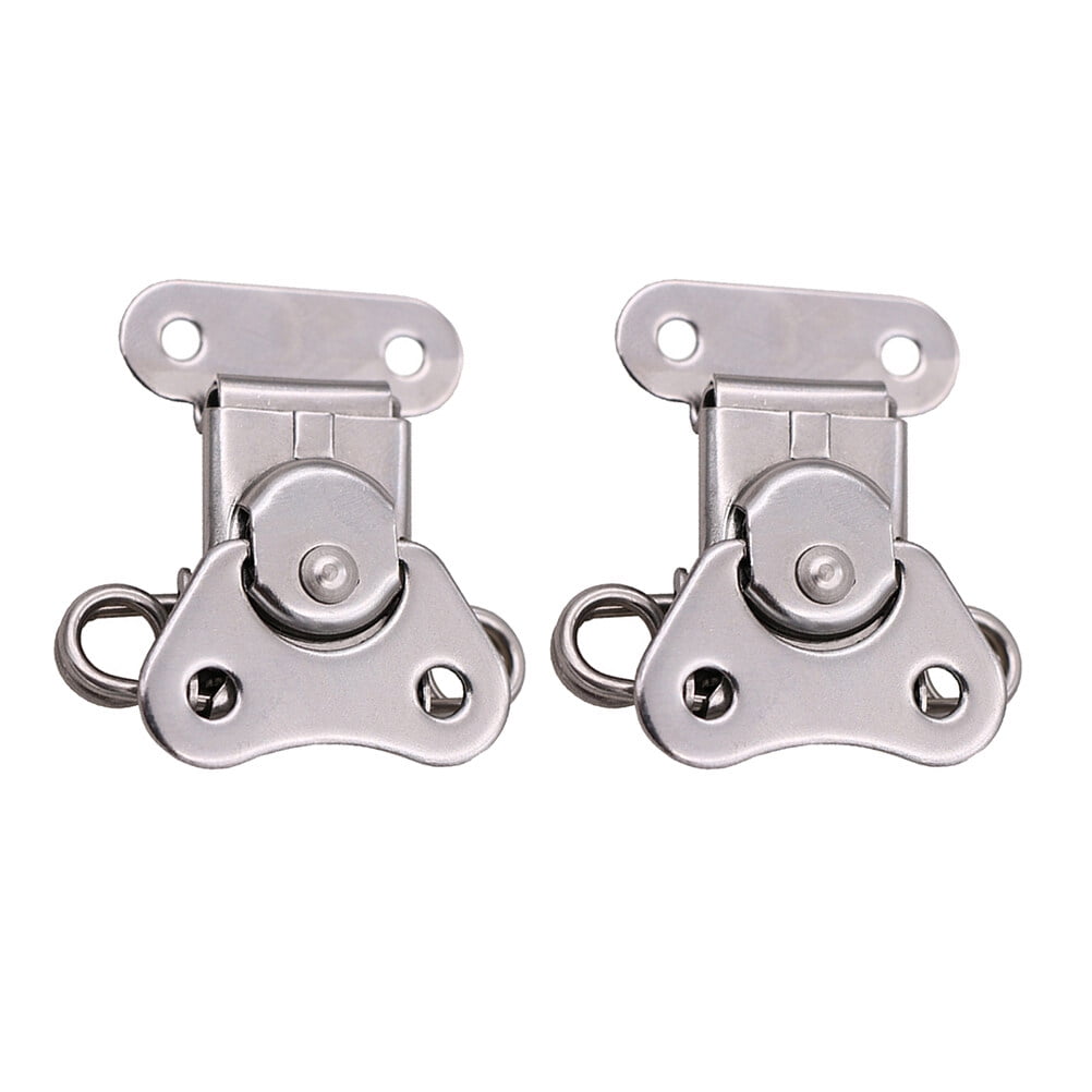2Pcs Butterfly Shape Silver Closure Lock for Tool Box Cabinet Wooden ...