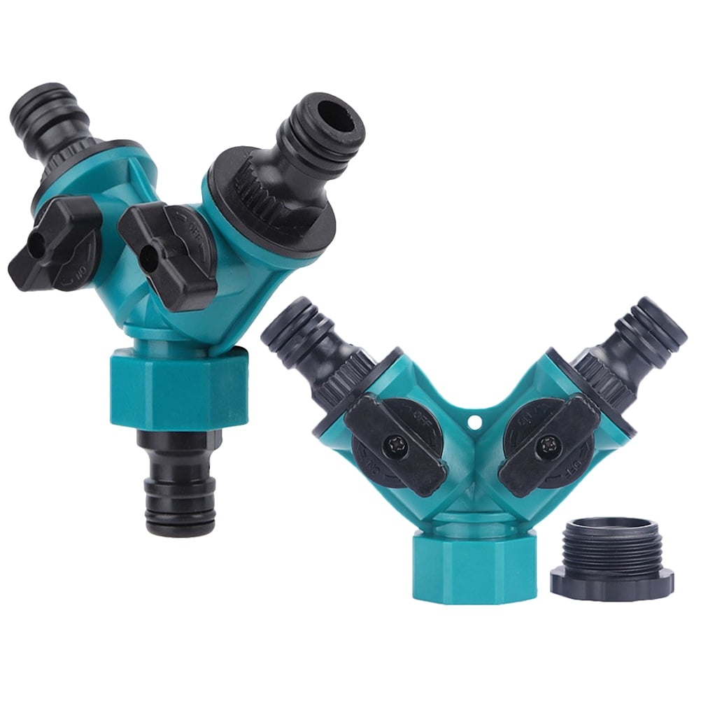 HOMEMAXS 2 Pcs Hose Splitter Double Connector Valve Faucet Connectors ...