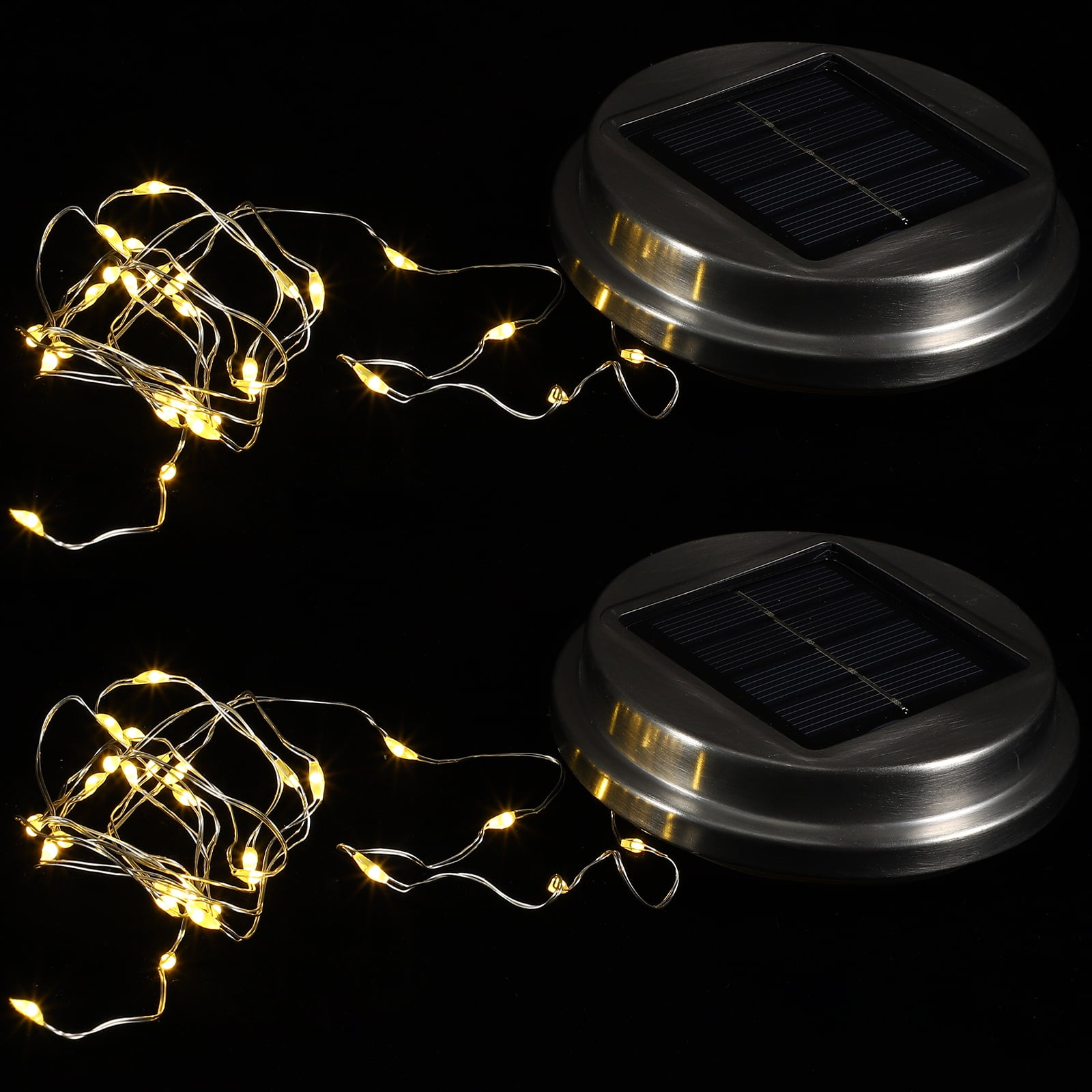 HOMEMAXS 2 Pcs Jar Lid Solar Light Mason Sun Catchers for Replacement ...