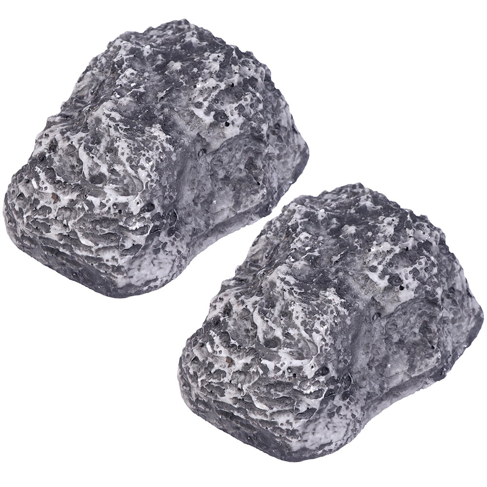 2 Pcs Key Hiding Place Outdoor Hider Fake Stone Decor Rock Safe ...