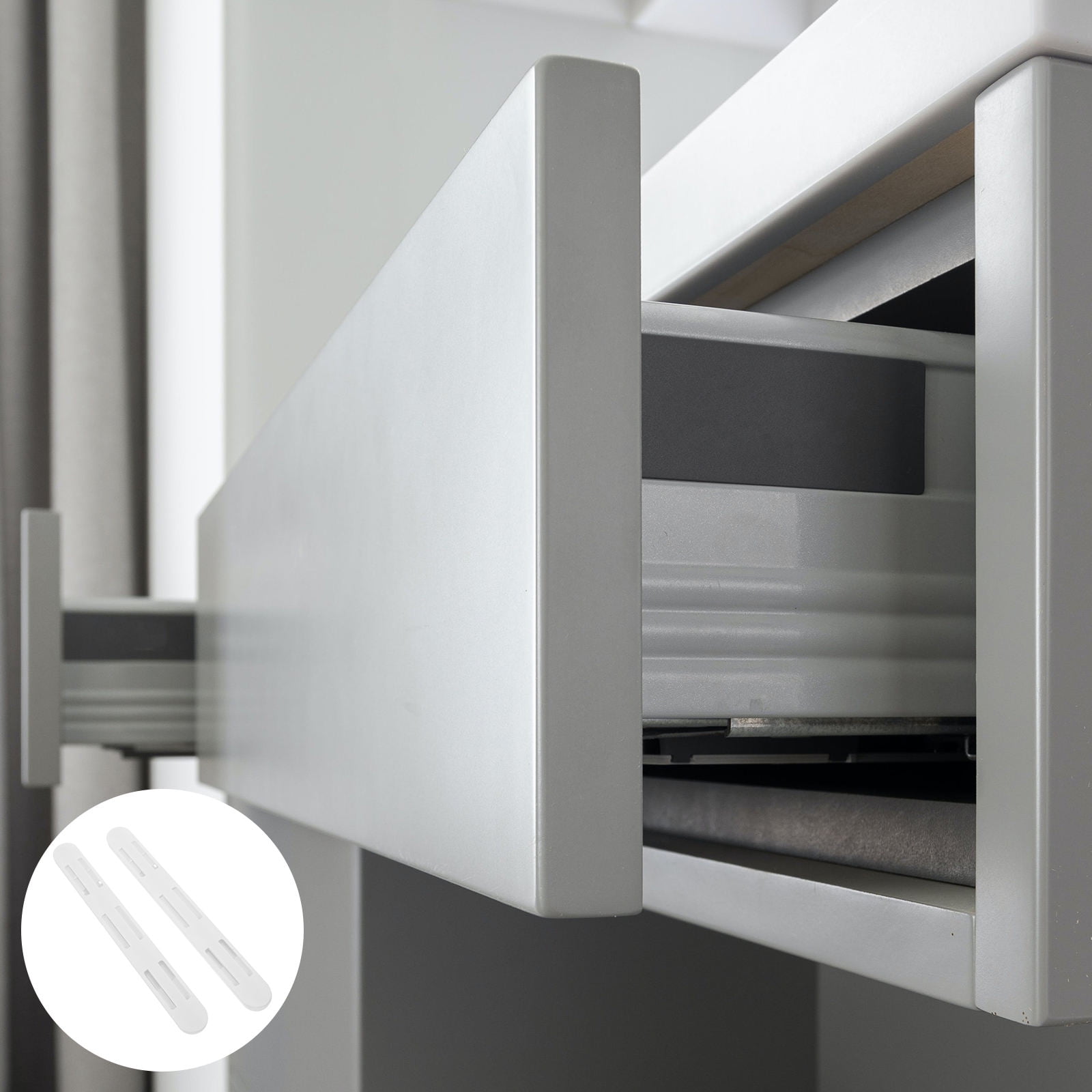 HOMEMAXS 2 Pcs Multifunctional Slide Rail Drawer Slides Side Mount ...