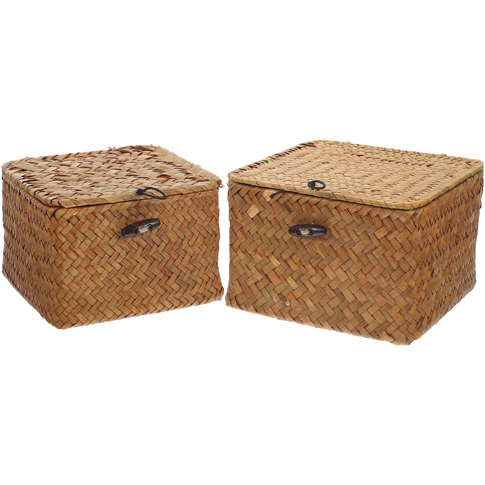 HOMEMAXS 2 Pcs Nordic Hand-woven Seaweed Storage Basket Decor Bins Baby ...