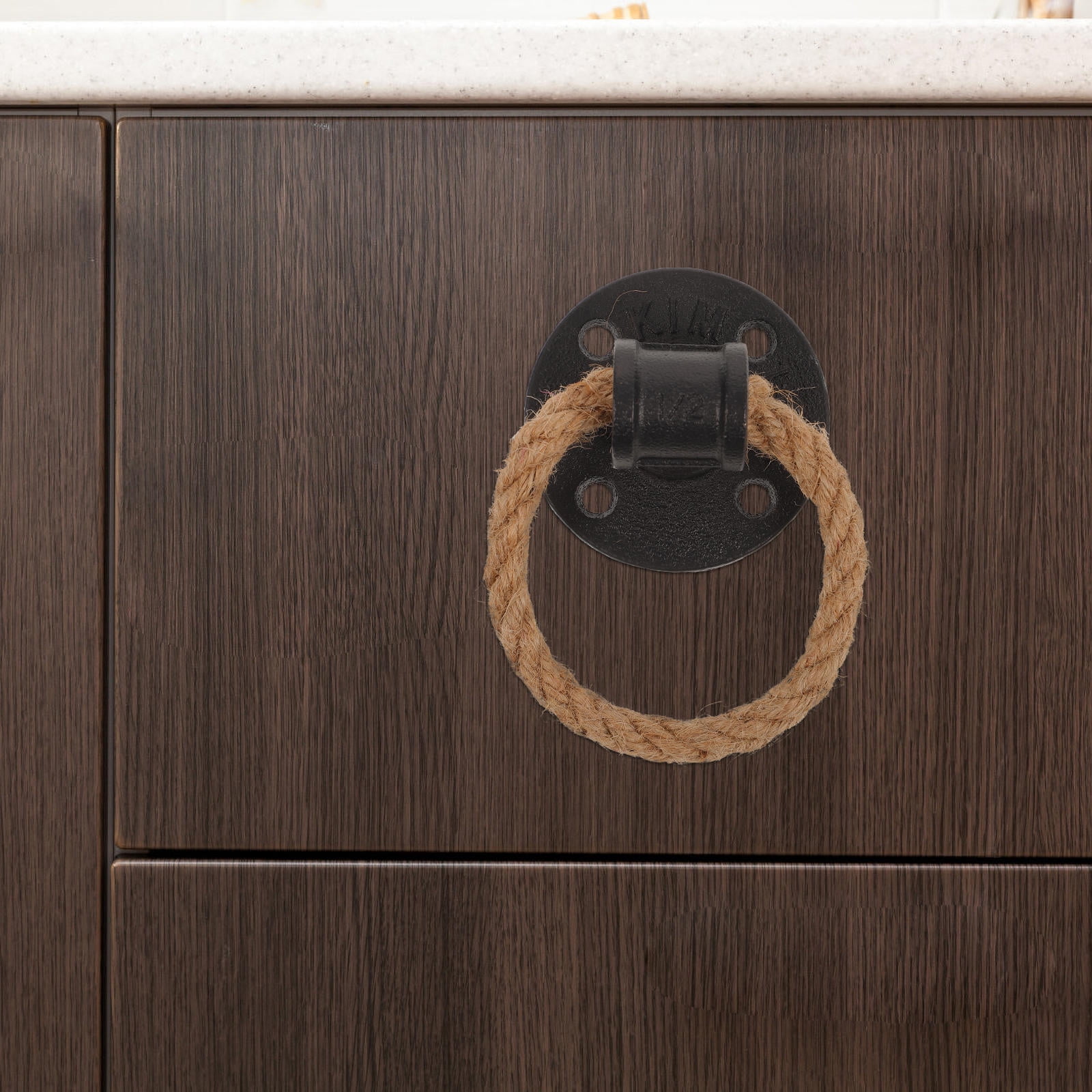 HOMEMAXS 2 Pcs Pulls for Drawer Rope Door Handle Cabinet Drawers Black ...