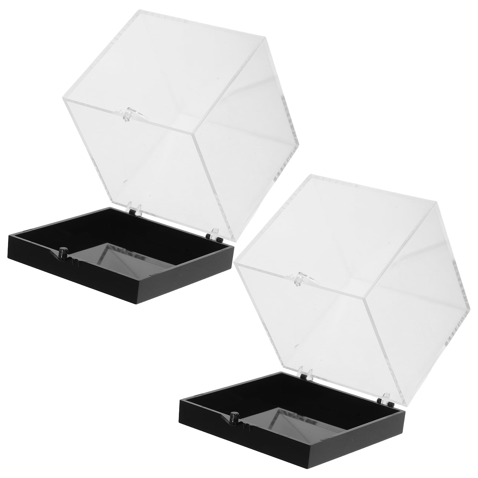 HOMEMAXS 2 Pcs Rock Storage Box Mineral Collectibles Display Case Rocks ...