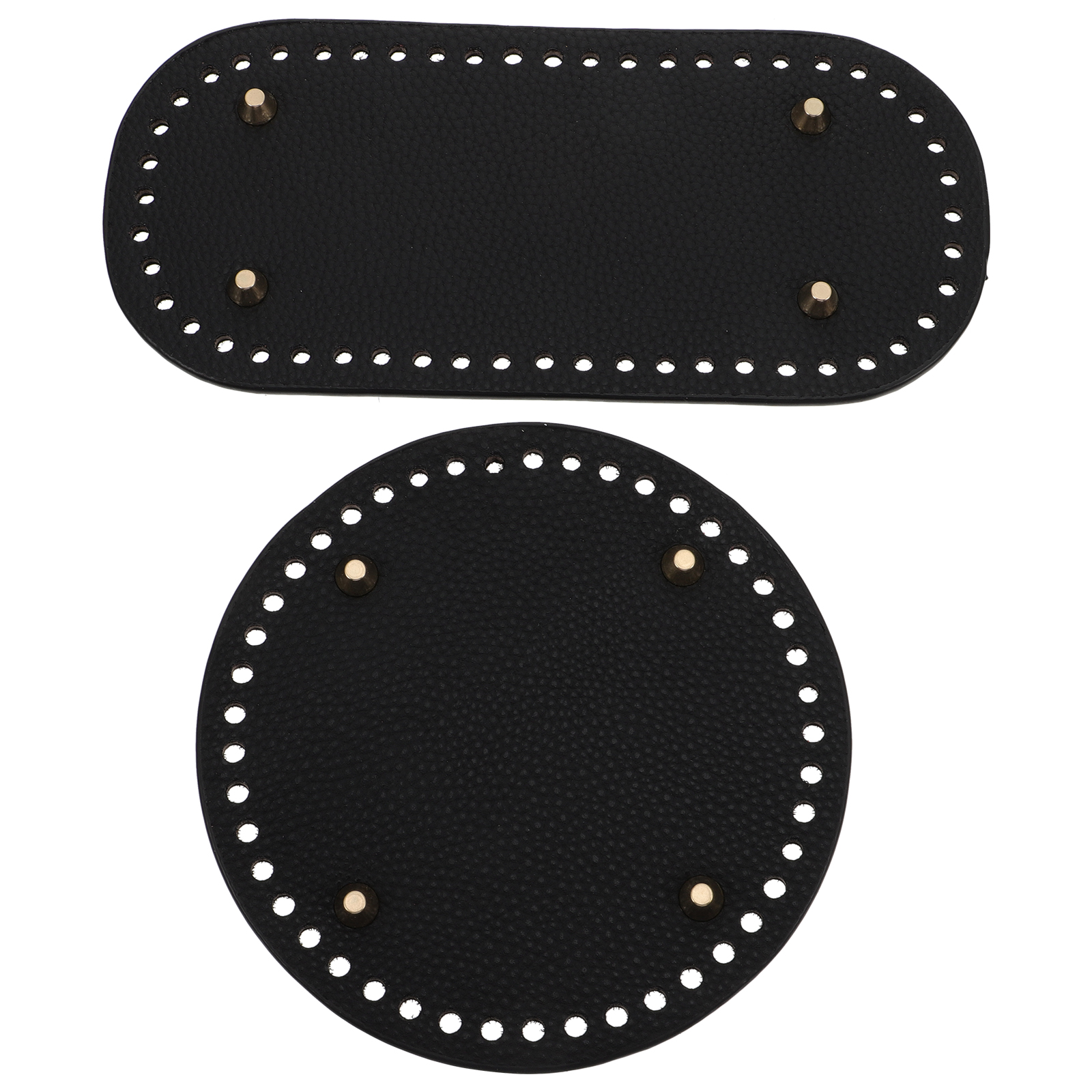 2pcs PU Leather Bag Bottom for DIY Knitting Crochet Bag Shaping Base ...