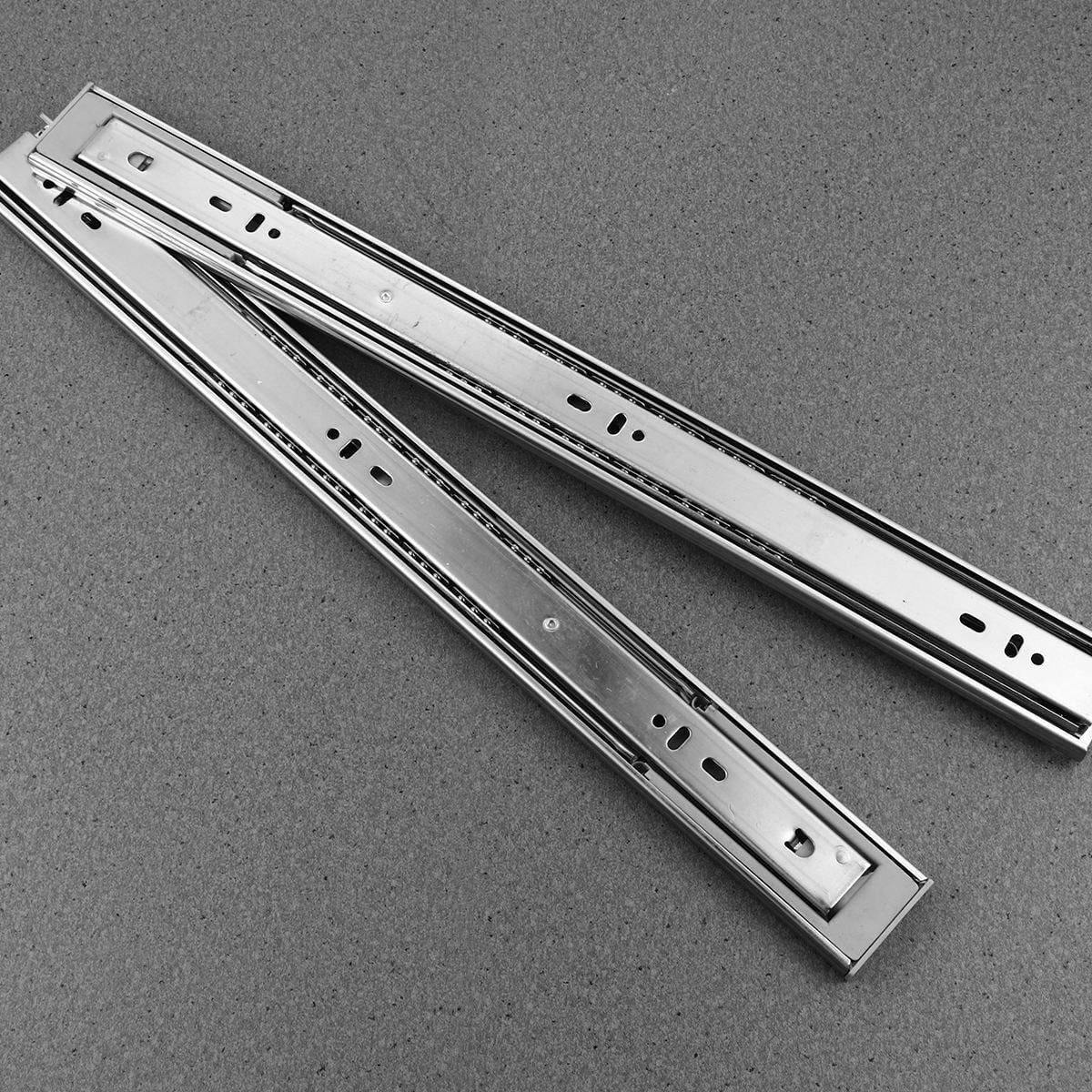 2 Pcs Side Mount Self-locking Drawer Slides Accurate Sliding Rails ...