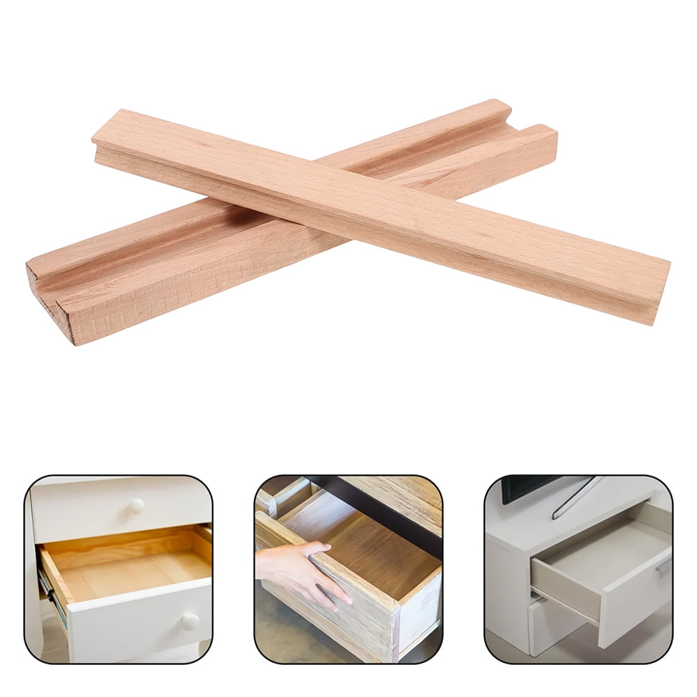 HOMEMAXS 2 Pcs Solid Wood Drawer Glides For Home Renovation And Diy ...