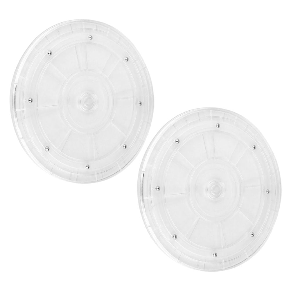 HOMEMAXS 2 Pcs Spice Turntable 360-degree Rotating Plate Jars and Rack ...