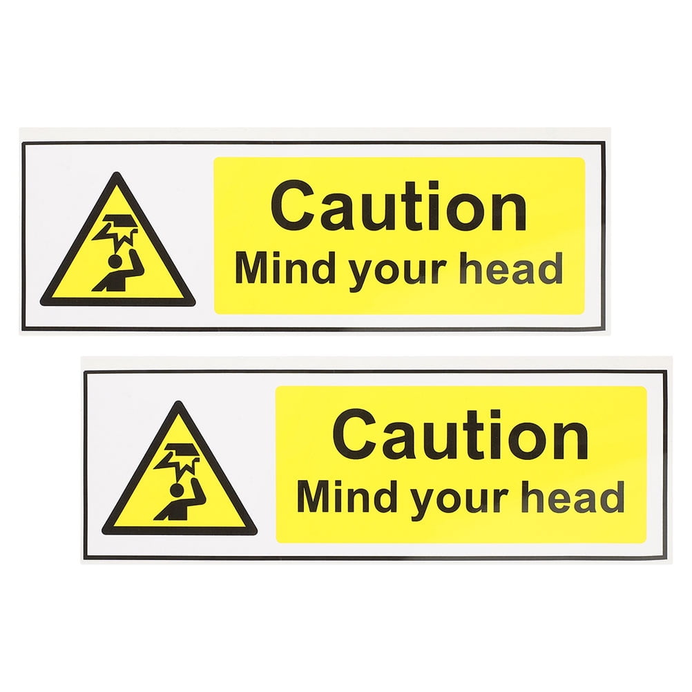 HOMEMAXS 2 Pcs Stair Door Entry Safety Caution Label Sign Your Head ...