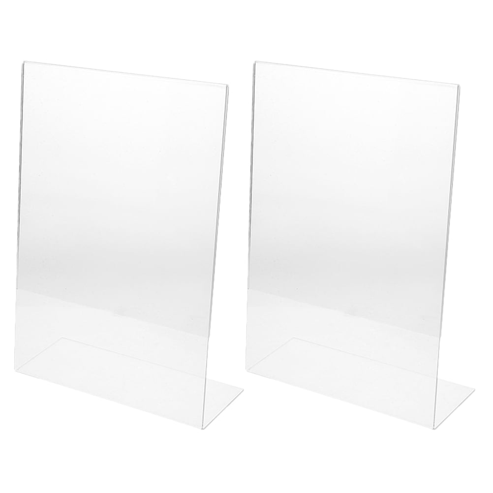 HOMEMAXS 2 Pcs Table Sign Stand Restaurant Acrylic Display - Walmart.com