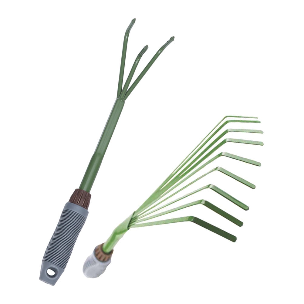 HOMEMAXS 2 Pcs Three Claw Rake Outdoor Tool Child 39X16CM Dark Green ...