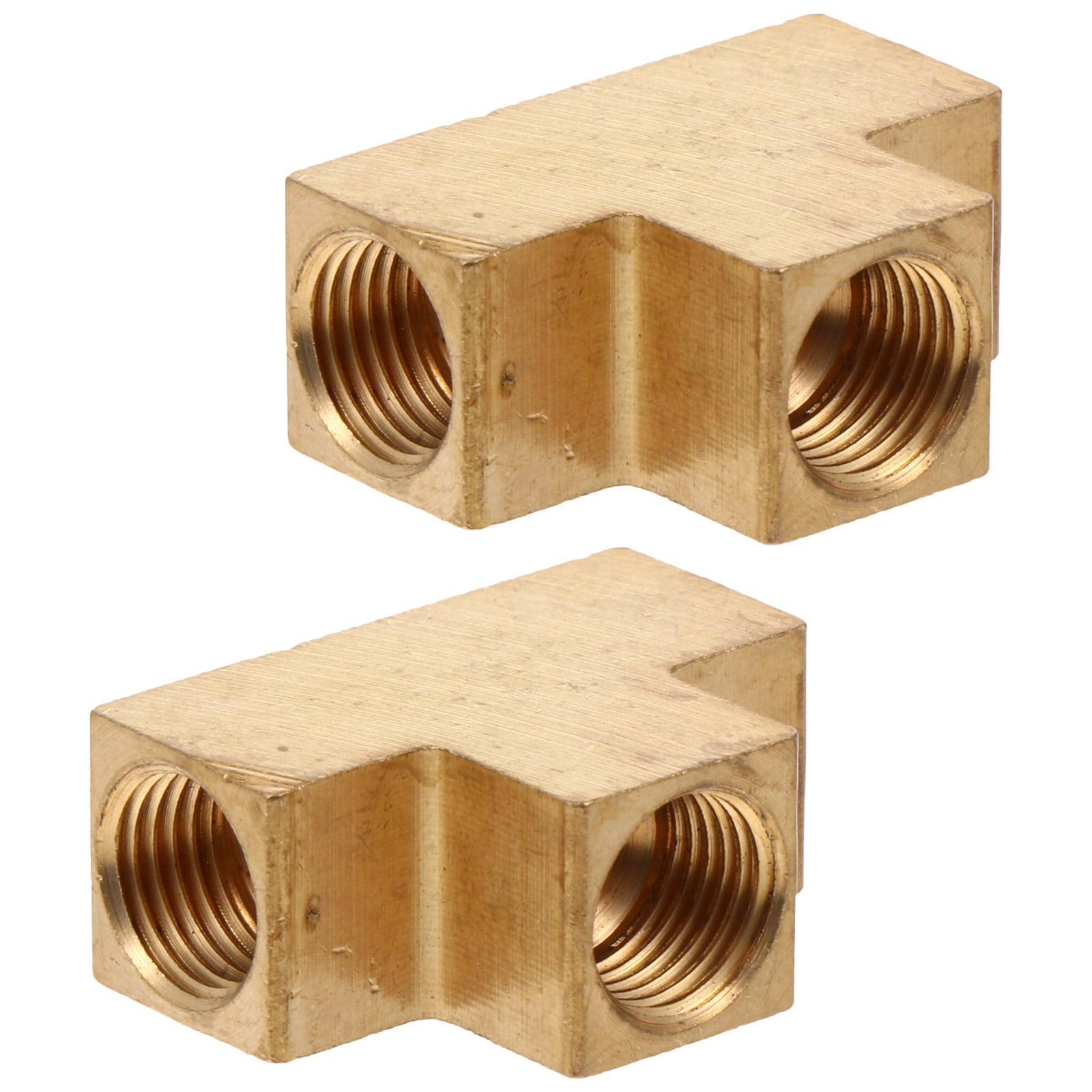 HOMEMAXS 2 Pcs Three-way Tube Connectors Tee Copper Pipe Hose Factory ...