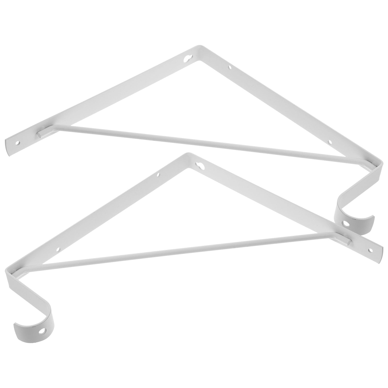 HOMEMAXS 2 Pcs Wall-mounted Storage Rack Floating Shelf Bracket ...