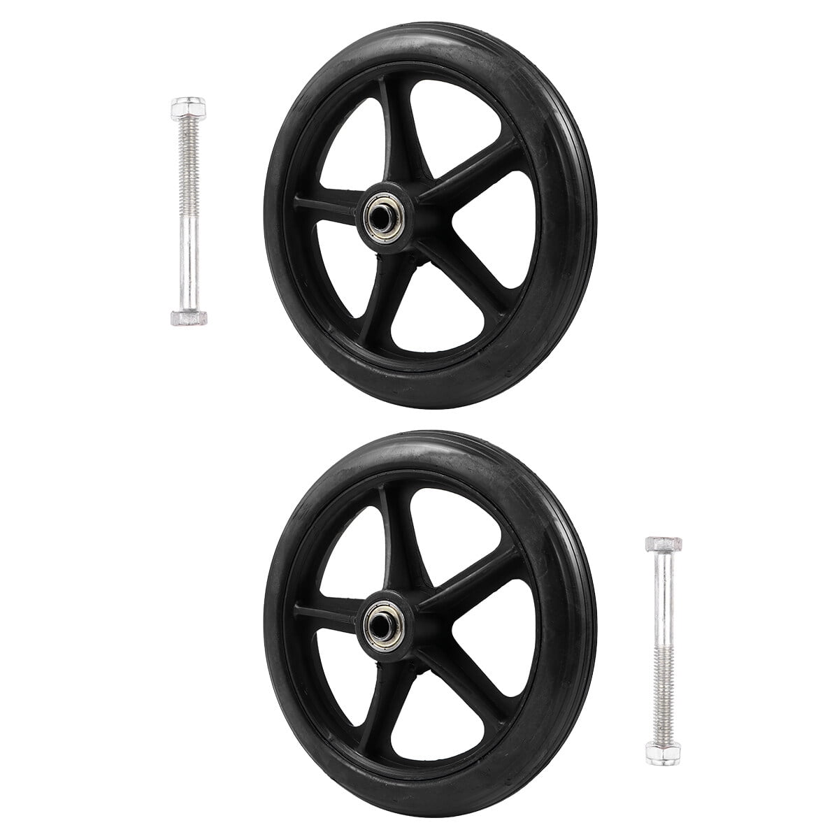 HOMEMAXS 2 Pcs Wheelchair Accessories Rear Stroller Walker Travel Black ...