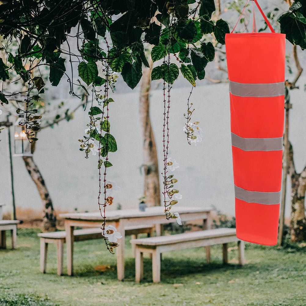 VERDANVERSE Patio Garden Windsock Orange and Grey Oxford Cloth 2Pcs ...