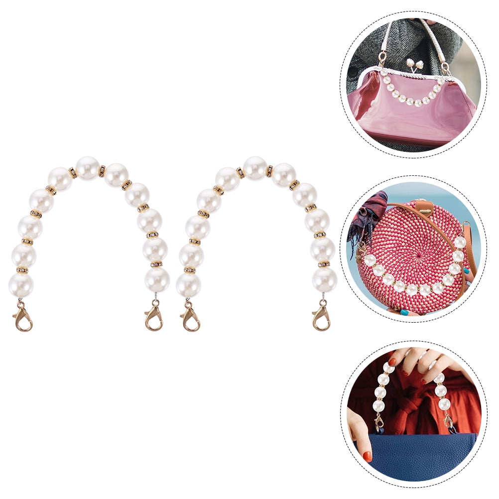 2 Pcs Women Bag Chain Chains Beads Handles for Bags Straps Handbag ...