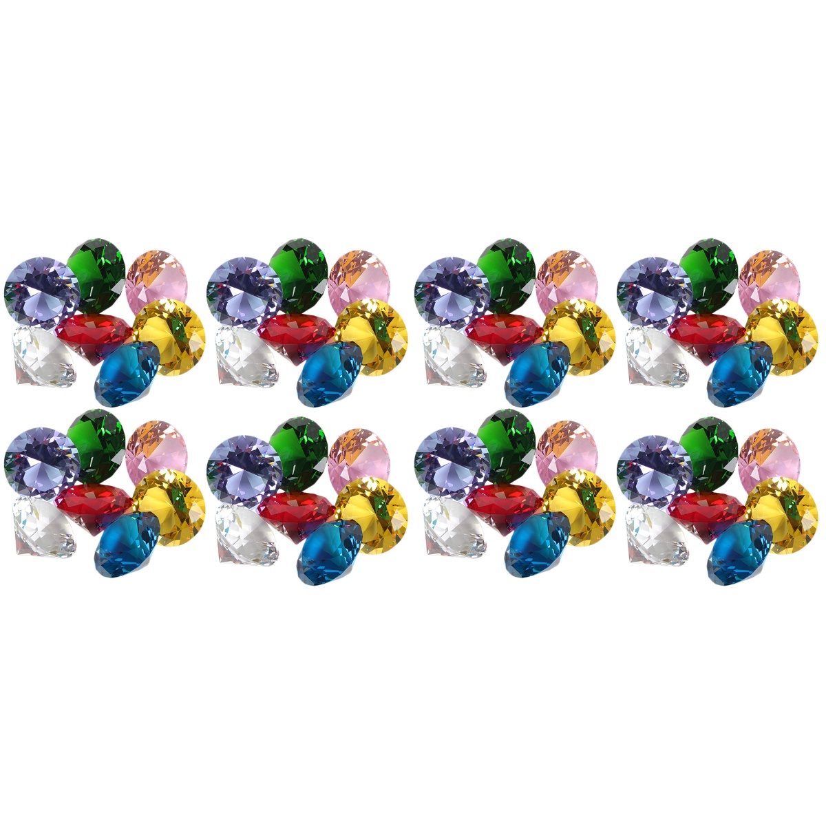 HOMEMAXS 2 Pieces Acrylic Diamond Man-made Versatile Gemstones Bride ...