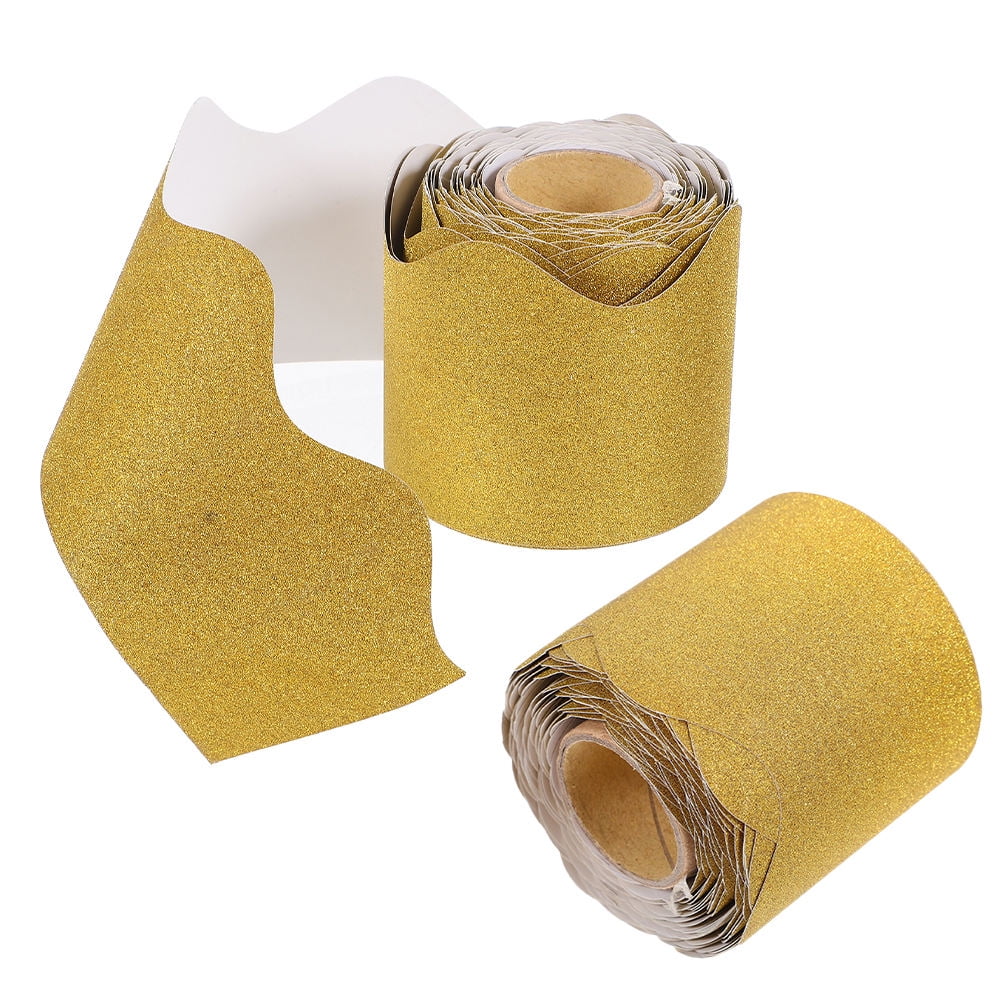 HOMEMAXS 2 Rolls Of Glitter Blackboard Border Trim Decorative Border ...