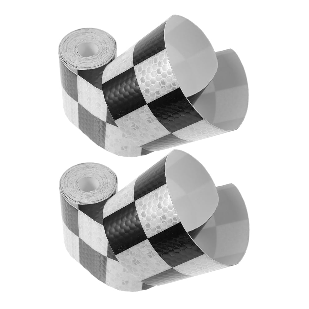 HOMEMAXS 2 Rolls Reflective Tape Checkered Reflective Tape Outdoor ...