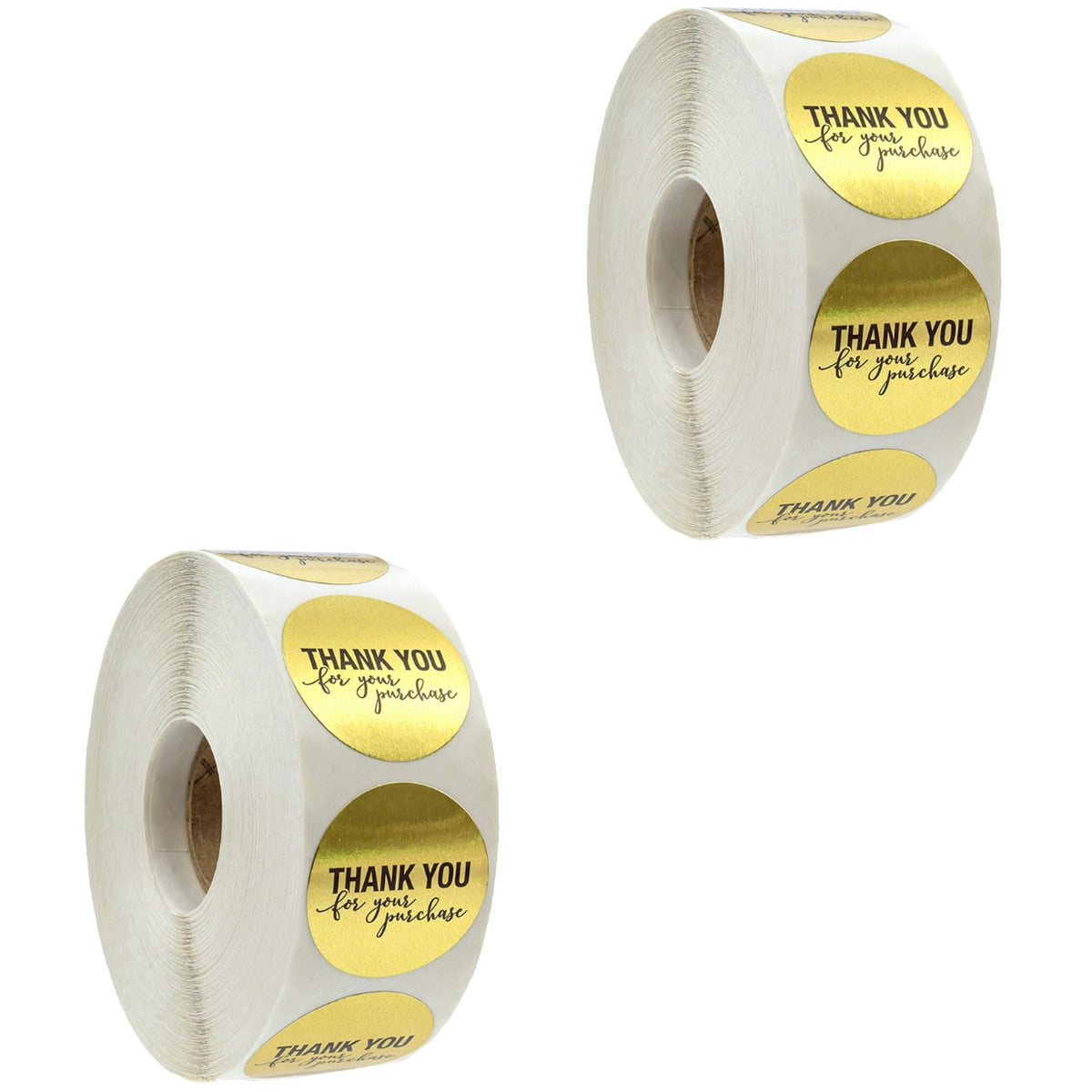 2 Rolls Thank You Sticker Self-adhesive DIY Sticker Presents Packing ...