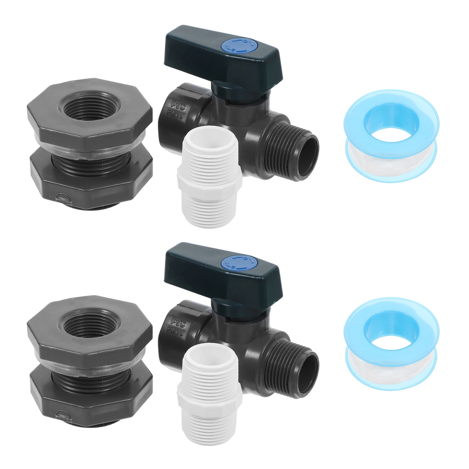 HOMEMAXS 2 Set Ibc Outlet Valve Tank Accessories Gutter Diverter for ...