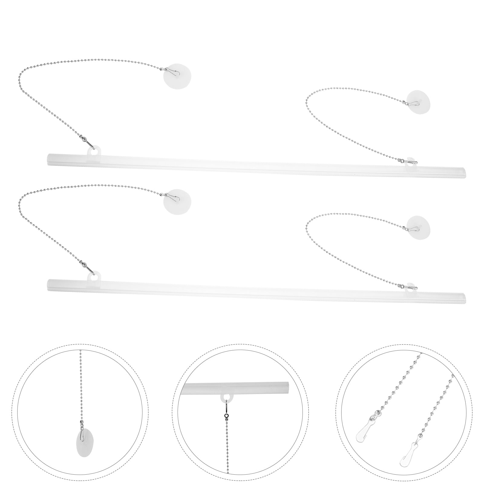 HOMEMAXS 2 Set of Poster Hanging Chains Hangers Hooks Advertising ...