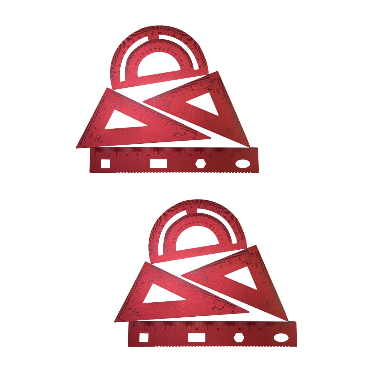 HOMEMAXS 2 Sets of 4PCS DIY Metal Ruler Sturdy Office Metal Ruler Ruler ...