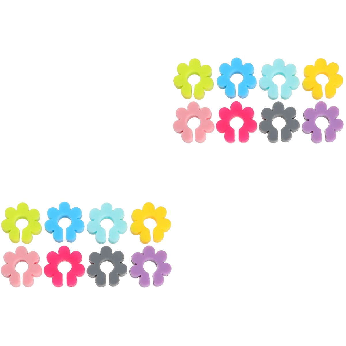 HOMEMAXS 2 Sets 8Pcs Silicone Wine Glass Markers Flower Drink Markers ...
